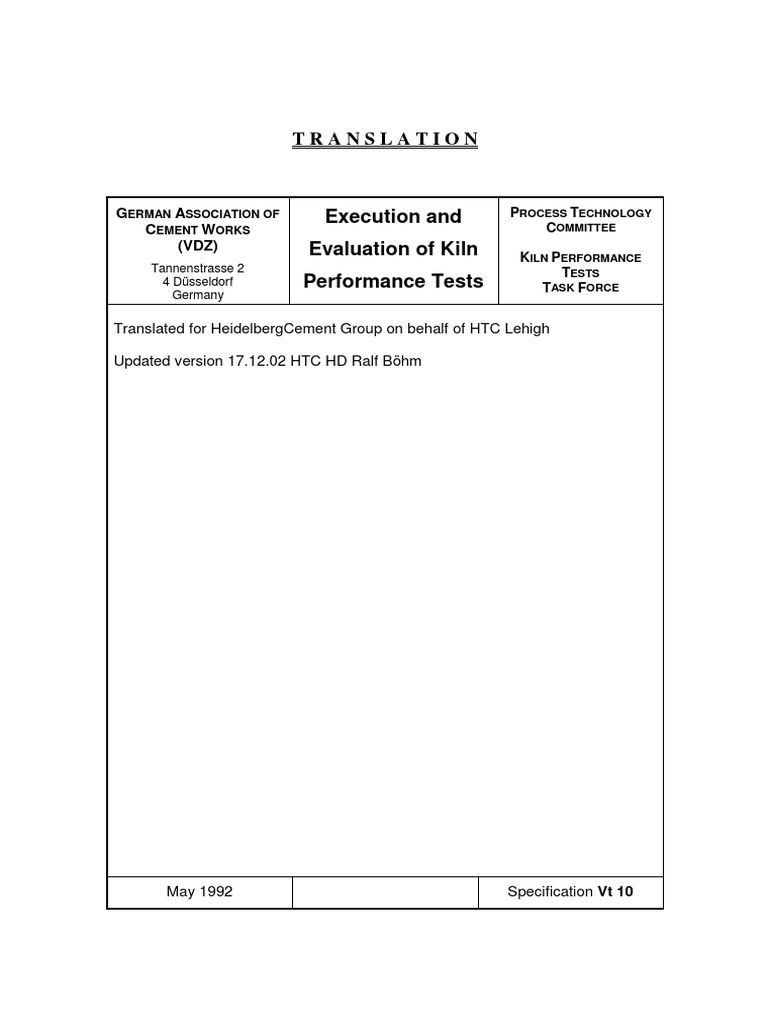 04 VDZ VT10 English | PDF | Cement | Chemical Substances