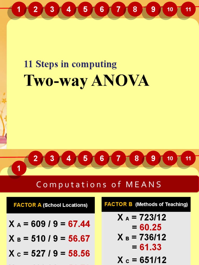 Two-Way ANOVA Calculation Guide | PDF | Analysis Of Variance ...