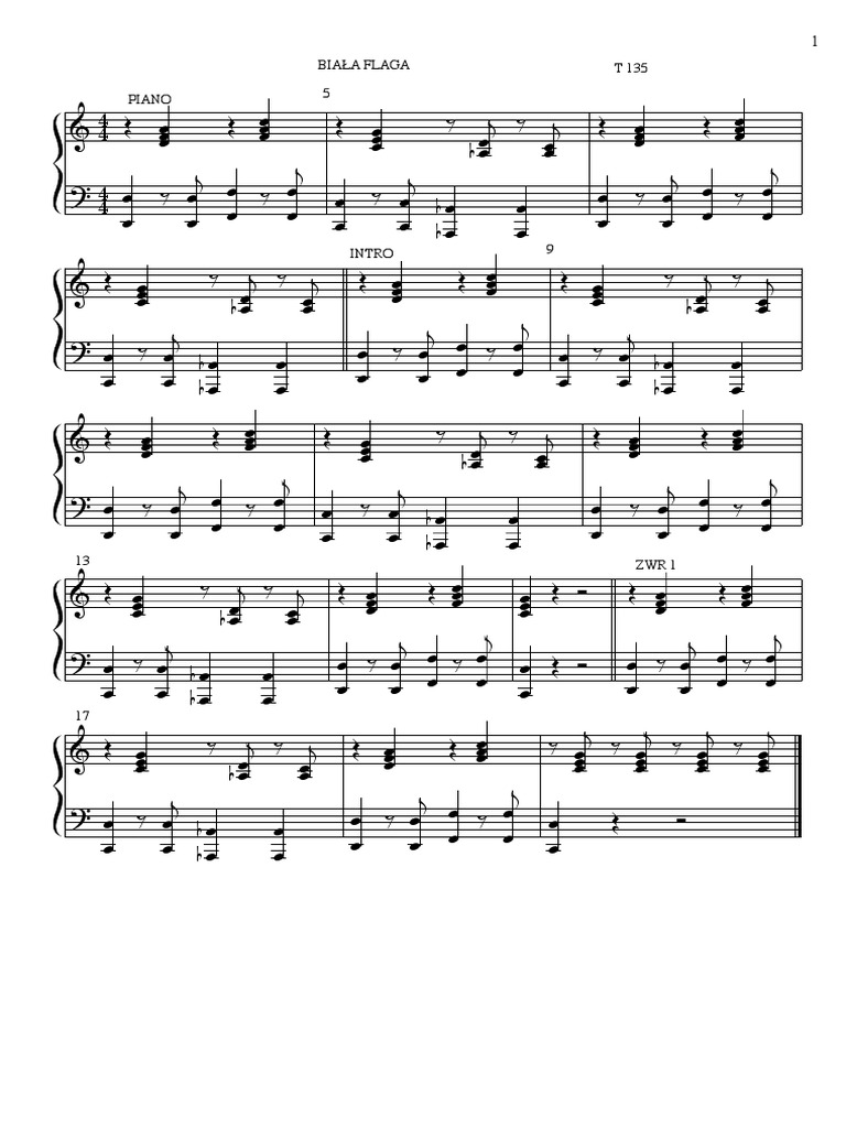 Biala Flaga Piano+choir | PDF