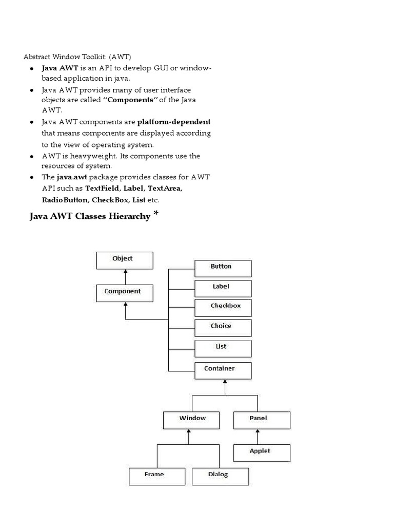 Abstract Window Toolkit | Descargar gratis PDF | Window (Computing ... Abstract Window Toolkit | Descargar gratis PDF | Window (Computing ...