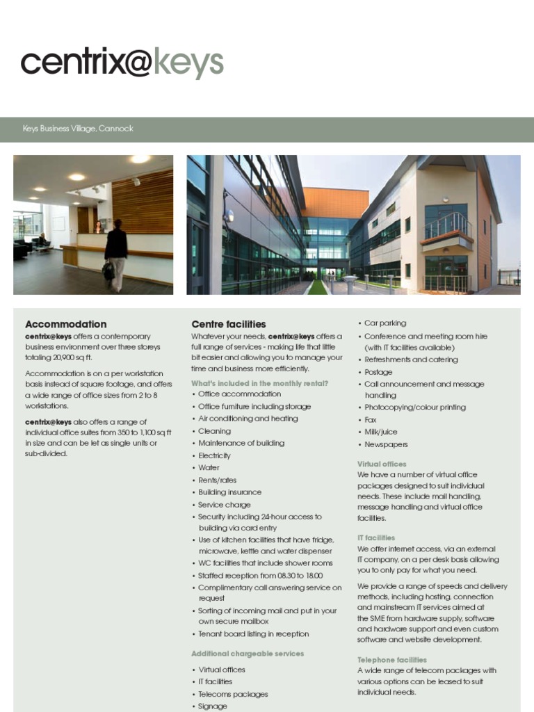 Centrix@Keys - Cannock Commercial Space Brochure 1276869823 | PDF