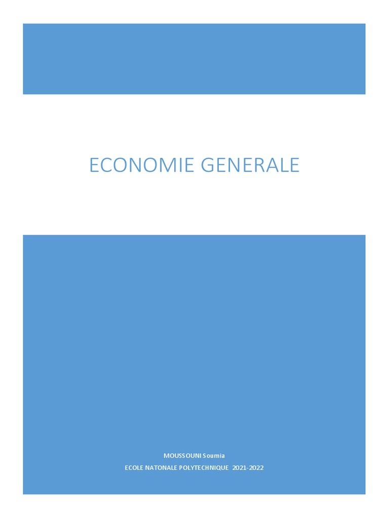 Chapitre 01 Introduction A L Economie Generale | PDF | Économie ...