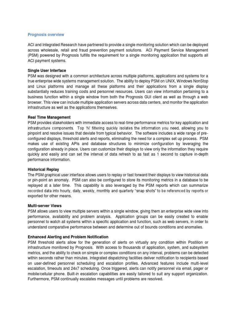 19 Prognosis Overview | PDF | Application Software | Graphical User ...