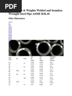 DN Nominal Pipe Size Chart Metric MM | PDF