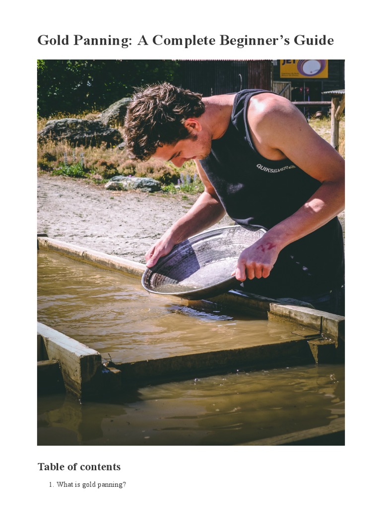 Beginner's Guide to Gold Panning | PDF | Gold | Native Element Minerals