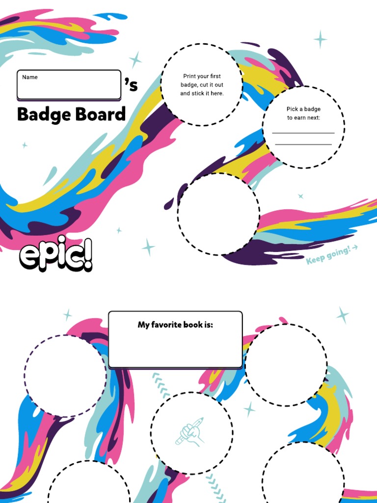 Epic Reading Badge Board | PDF