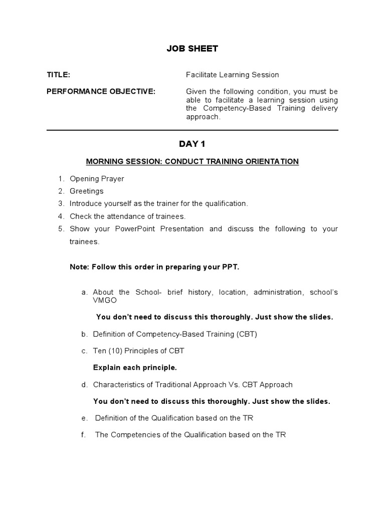 Demonstration Procedure With Sample Script | PDF | Educational ...