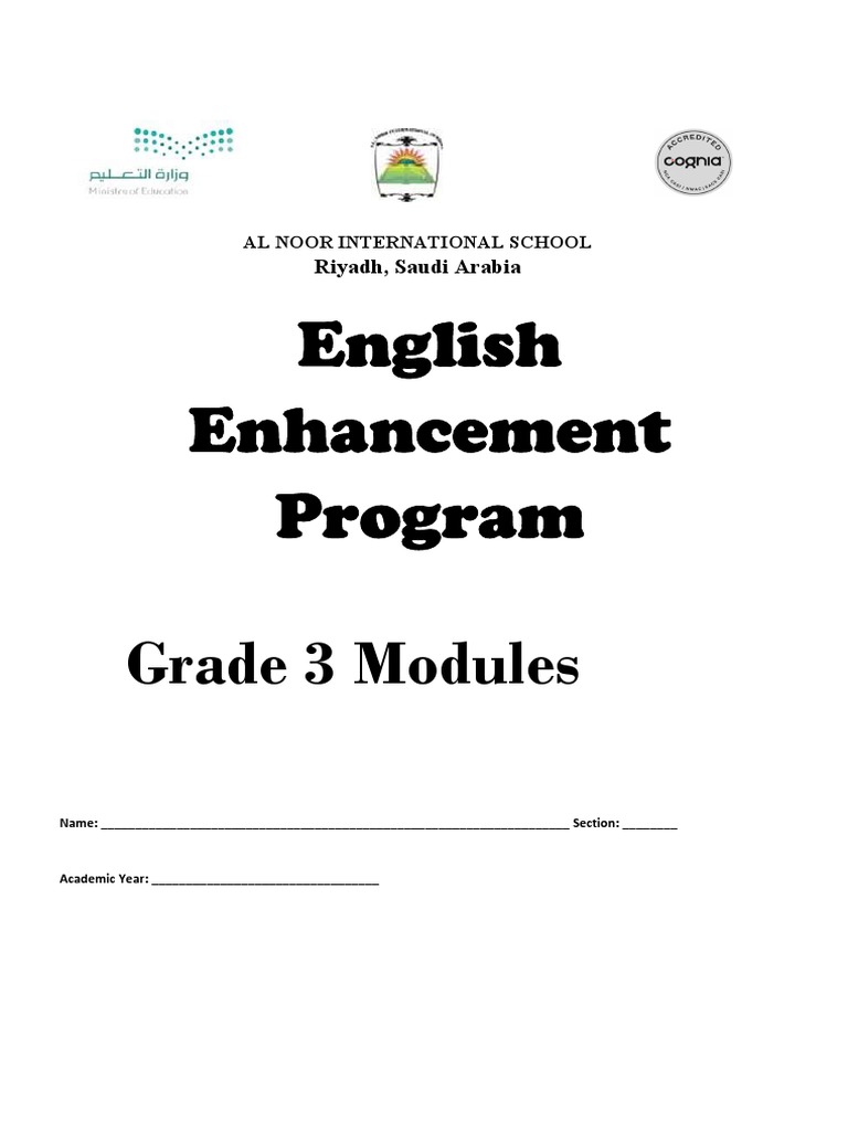 English Enhancement Program: Grade 3 Modules | PDF | Spider Web | Octopus