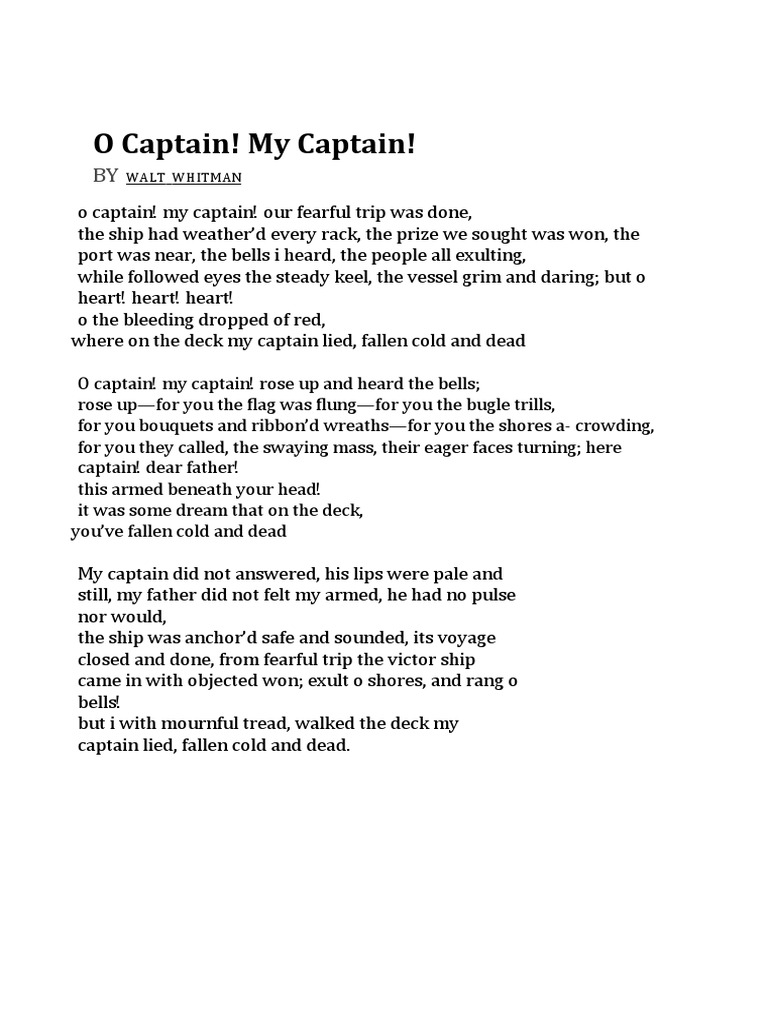 O Captain My Captain | PDF