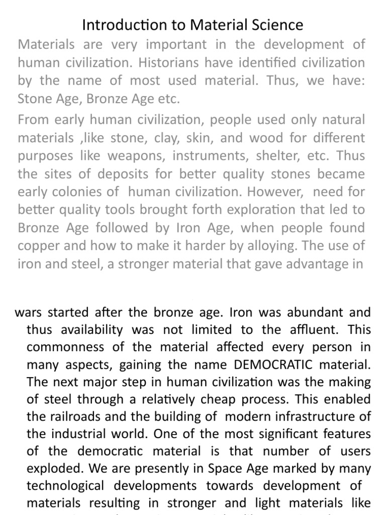 Introduction To Materials Science | Download Free PDF | Materials ...