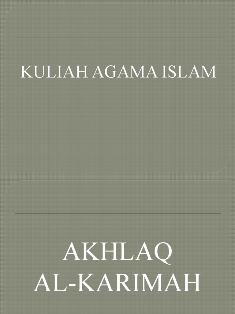 Definisi dan Dimensi Akhlaq Islam | PDF | Agama & Spiritualitas