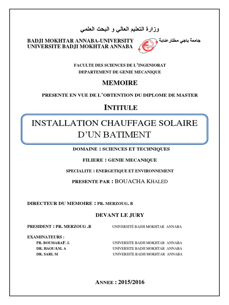 Bouacha Khaled | PDF | Transfert thermique | Économie énergétique