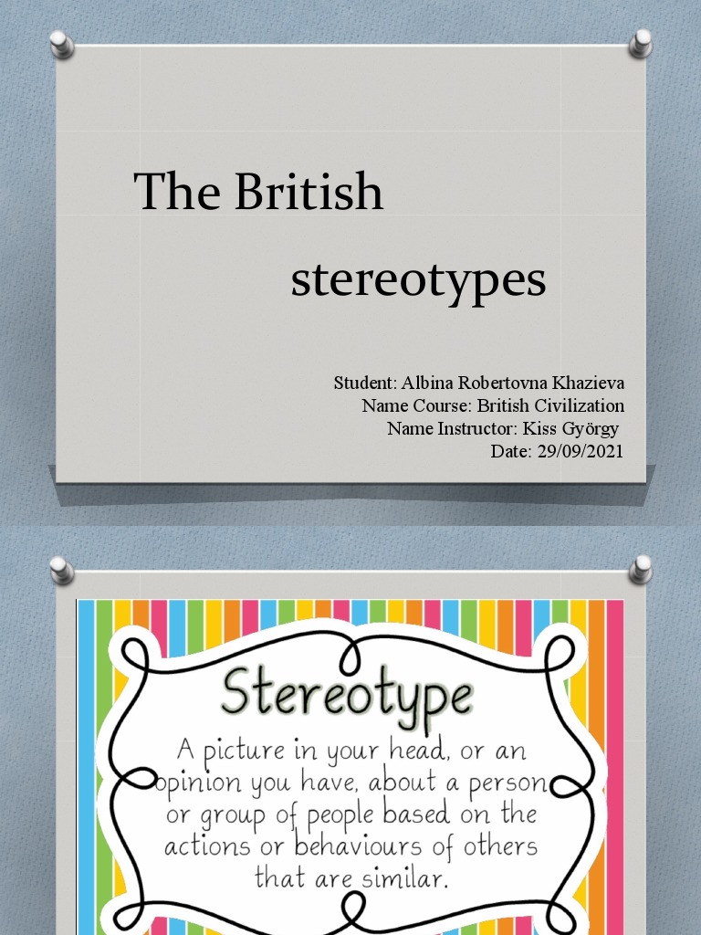 British Stereotypes | PDF