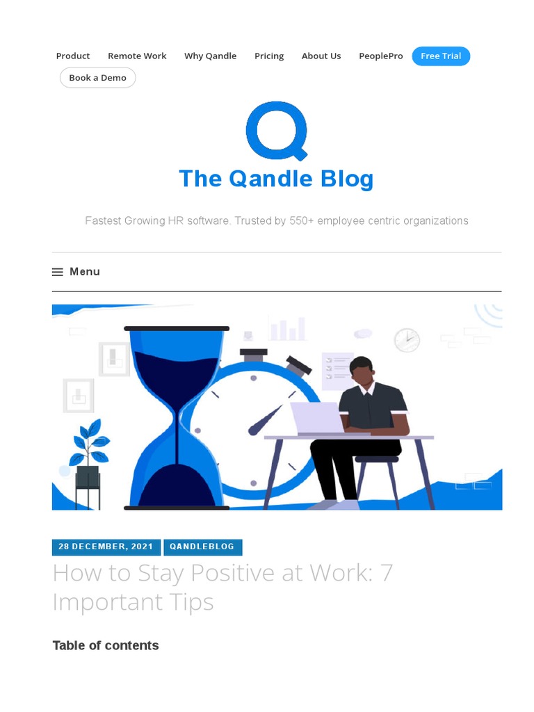 How To Stay Positive at Work: 7 Important Tips | PDF | Human Resource ...