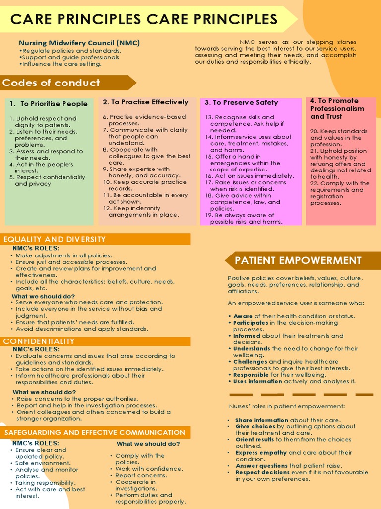 Care Principles Care Principles: Codes of Conduct | PDF | Nursing ...