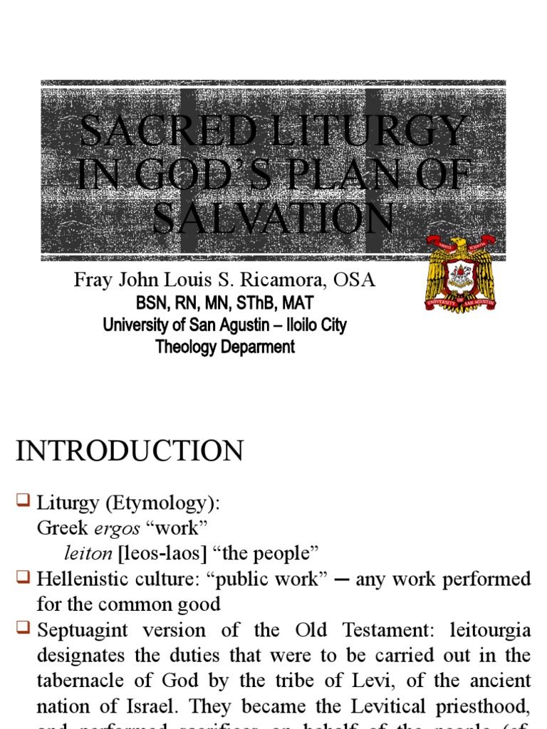 Understanding Liturgy in Salvation | PDF | Sacraments | Mass (Liturgy)