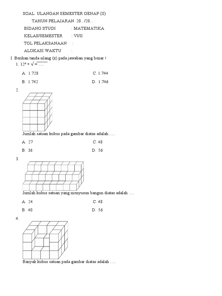 Soal Ulngan MM Baru | PDF