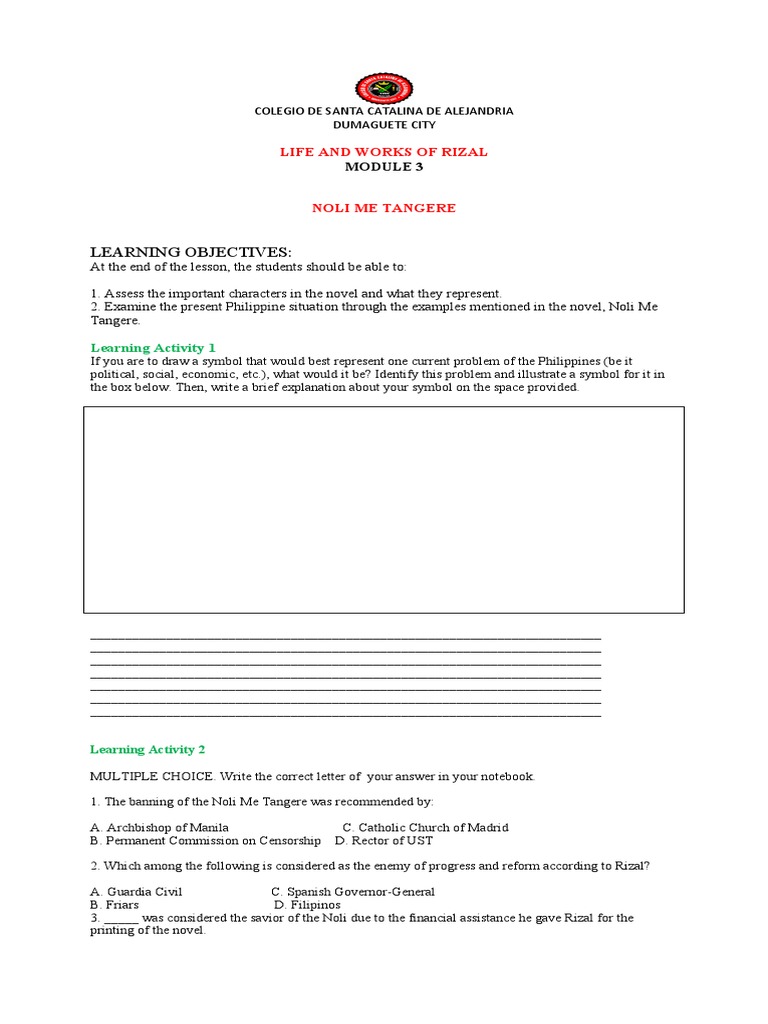 Module 3 Life and WorksRevised | PDF