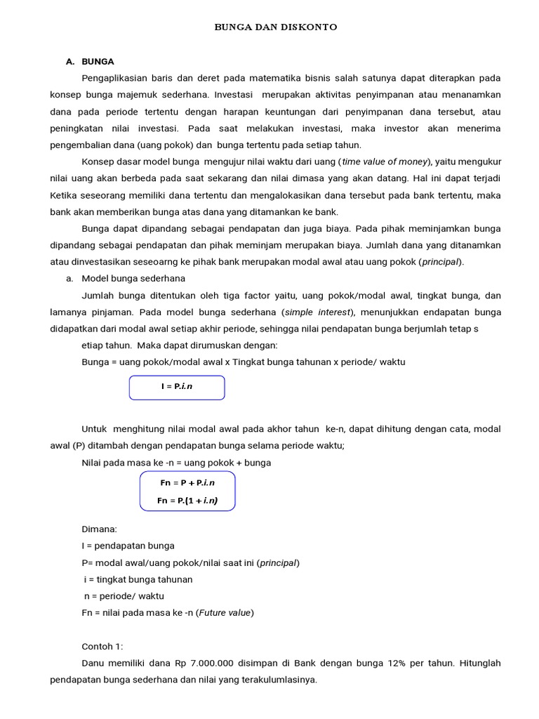 Bunga Dan Diskonto | PDF