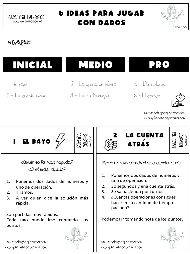 6 Juegos Con Dados | PDF