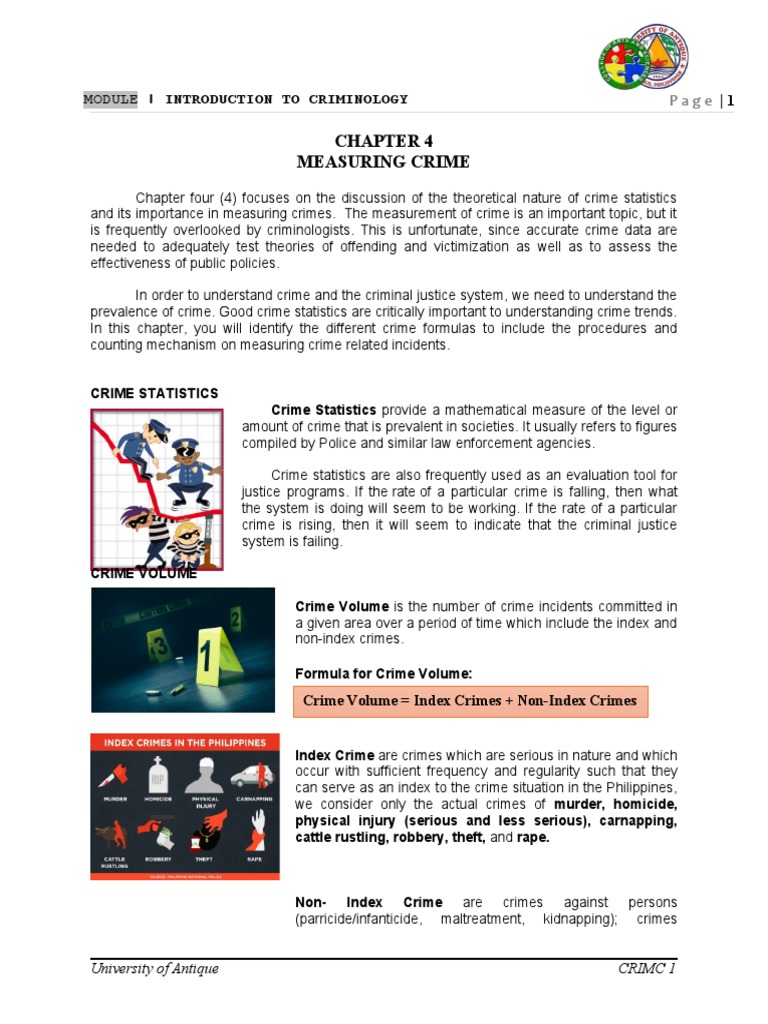 Chapter 4 Measuring Crimes | PDF | Crime & Violence | Crimes