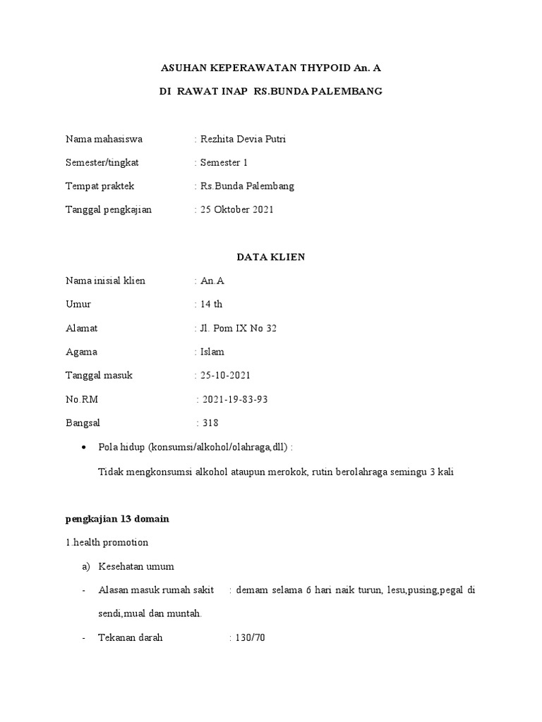 Laporan Kasus Thypoid | PDF