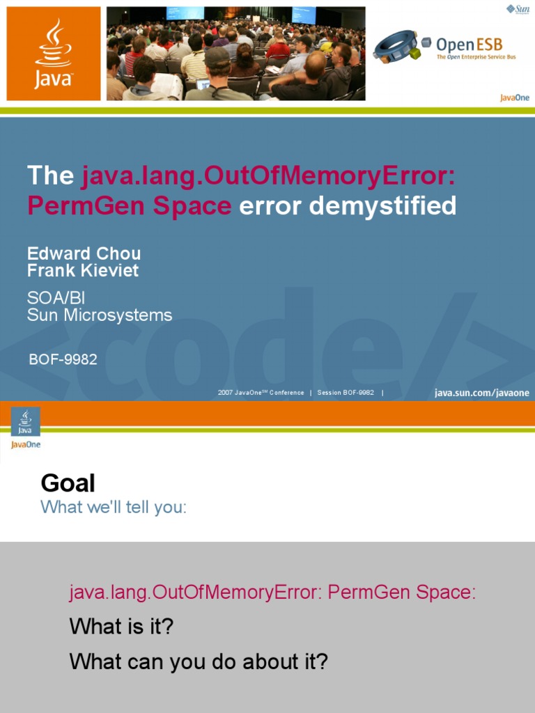 The Error Demystified: Java - Lang.Outofmemoryerror: Permgen Space | Download Free PDF | Java ...