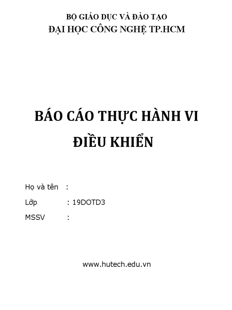 Báo Cáo Thực Hành Vi Điều Khiển | PDF | Computer Programming | Computer Engineering