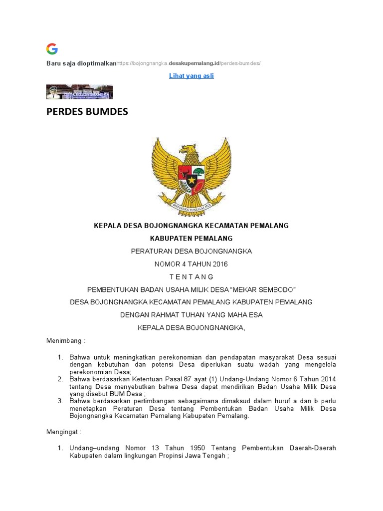 Perdes | PDF | Ilmu Sosial