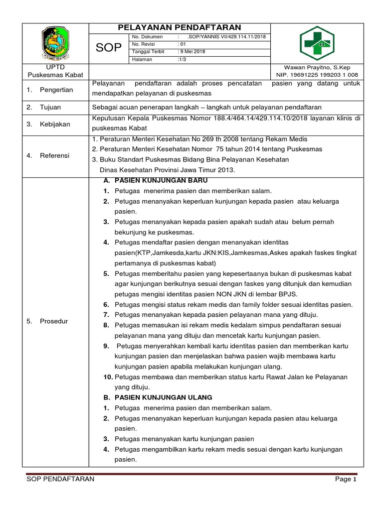 Sop Pelayanan Loket | PDF