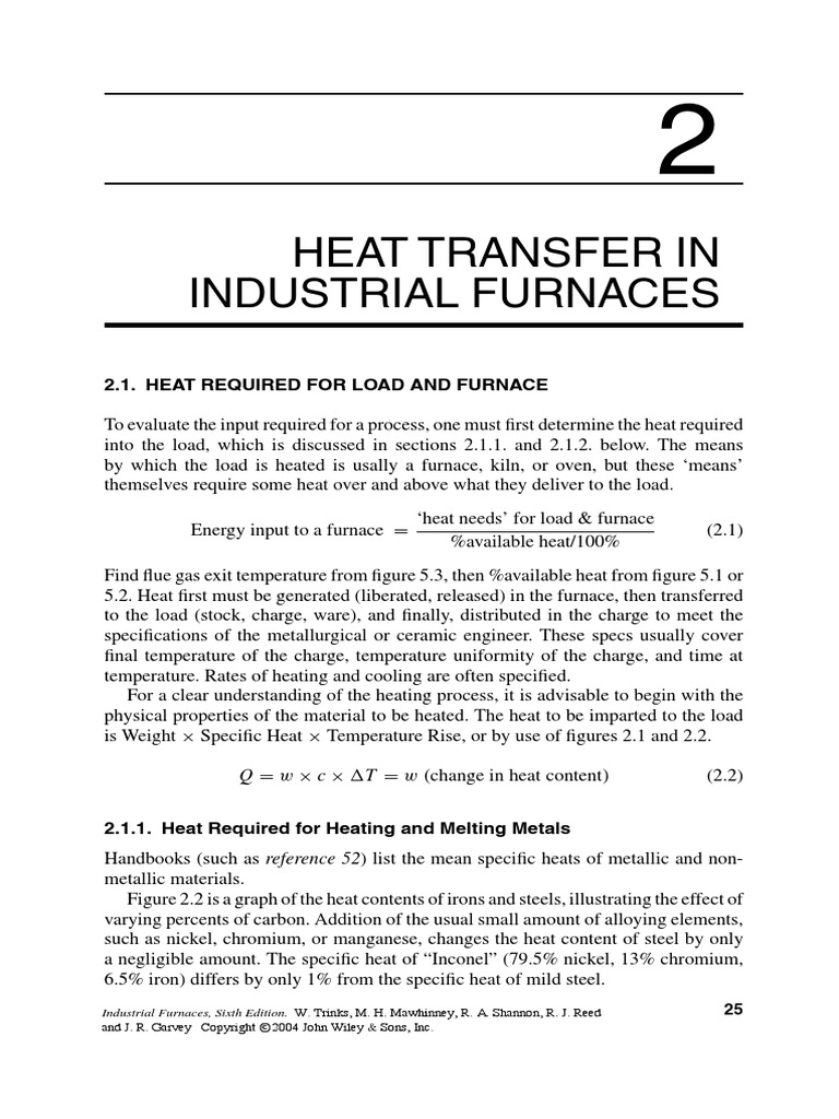 Heat Transfer in Industrial Furnaces | PDF | Heat Transfer | Thermal ...