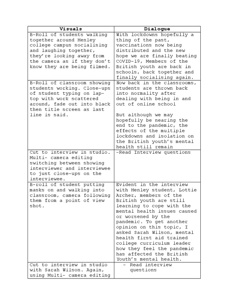 Documentary Script | PDF | Interview