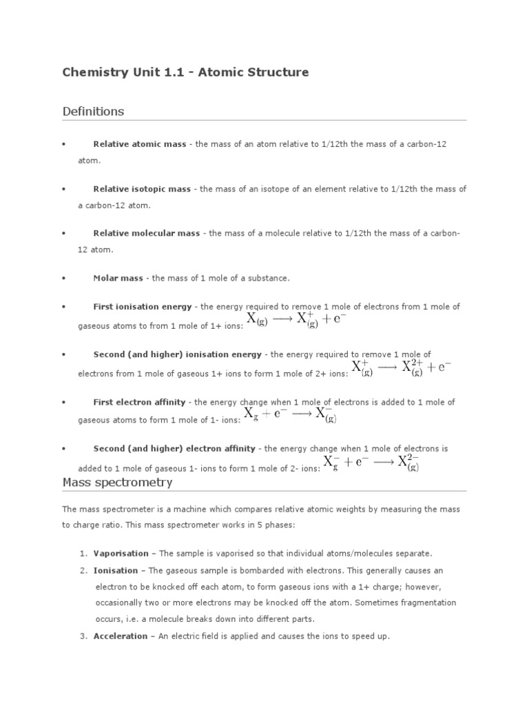 Chemistry Unit 1 | PDF | Chemical Bond | Ionic Bonding