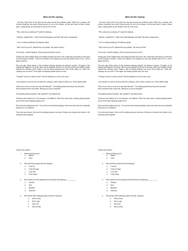 Emily and The Ladybug | PDF