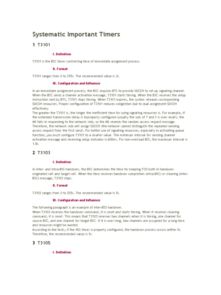 Systematic Important Timers: I. Definition | PDF | Network Congestion | Computer Network