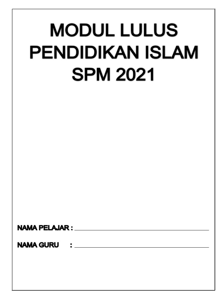 Modul SPM | PDF
