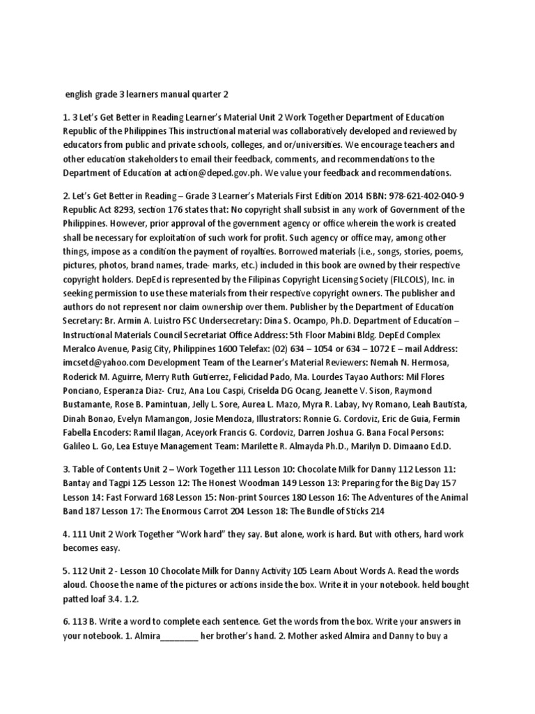English Grade 3-WPS Office | PDF | Jonah | Sentence (Linguistics)