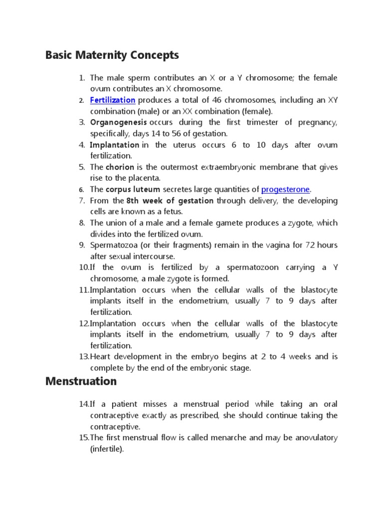 Basic Maternity Concepts | PDF | Childbirth | Pregnancy