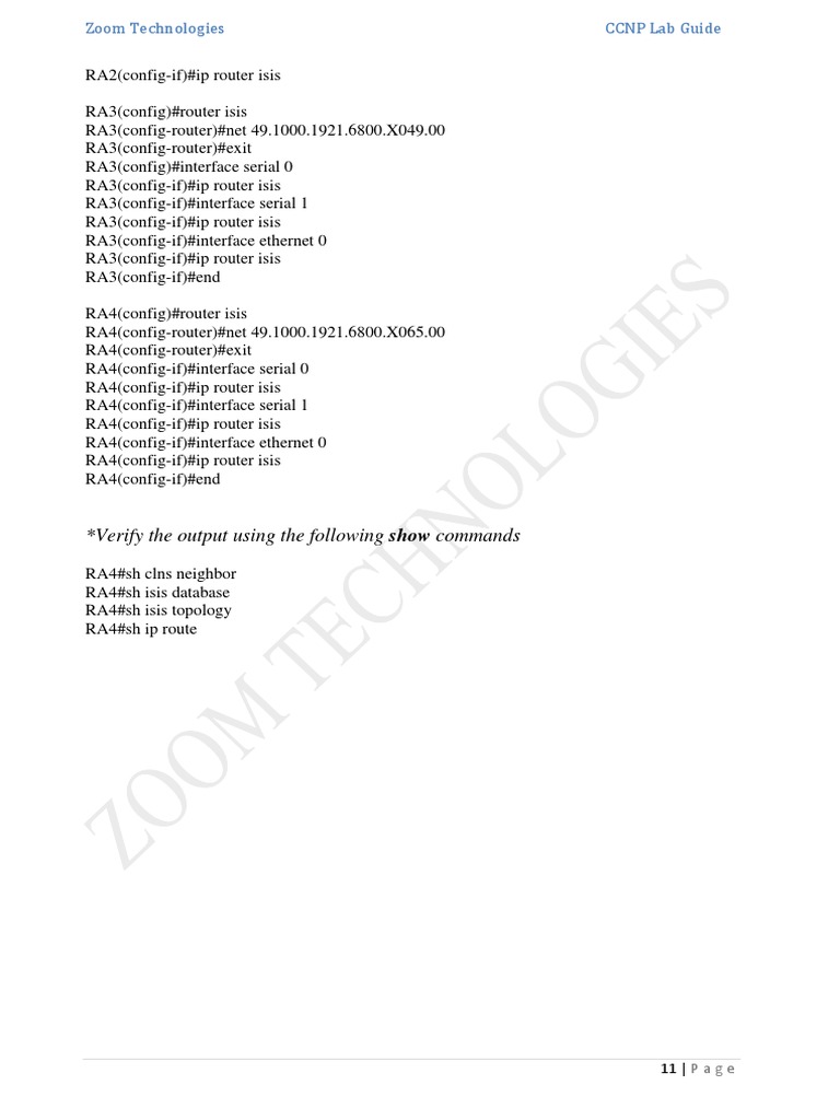 Zoom CCNP All Labs 1 73 - 15 15 | PDF | Technology & Engineering