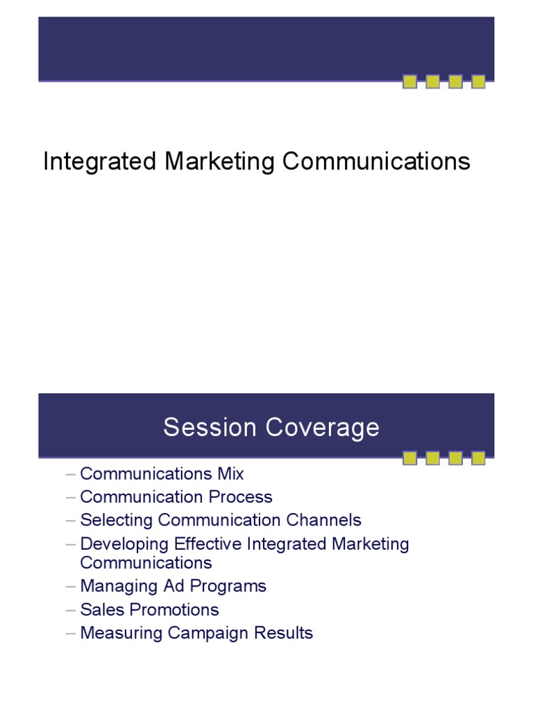 Integrated Marketing Communication | PDF | Marketing Communications ...