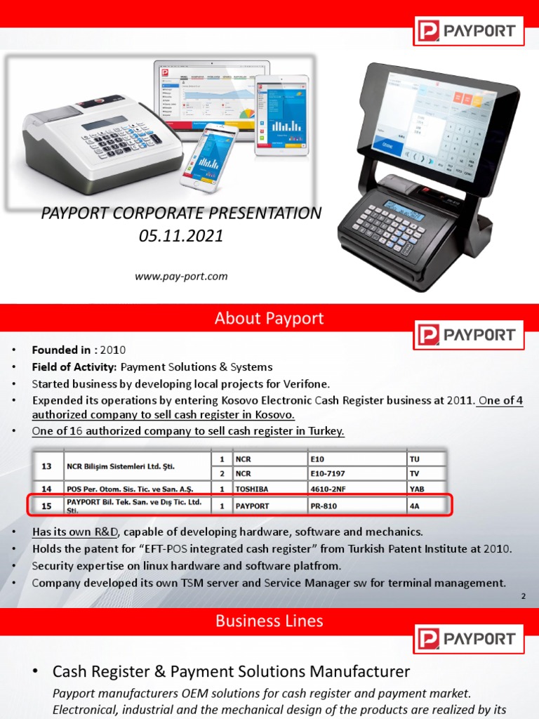 Payport Corporate Presentation | PDF | Personal Computers | Point Of Sale