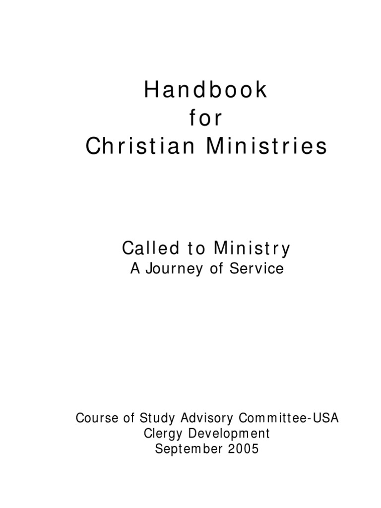 Handbook For Christian Ministries: Called To Ministry | PDF | Christian ...