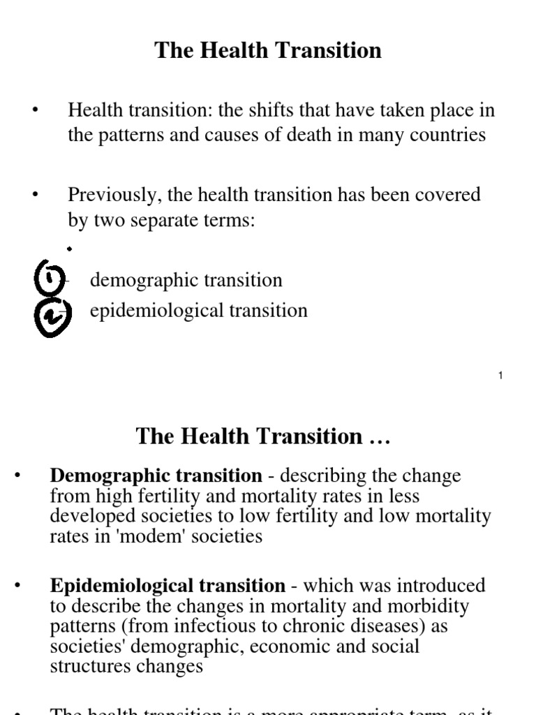 L4 The Health Transition and DD - Annotated | PDF | Family Planning ...