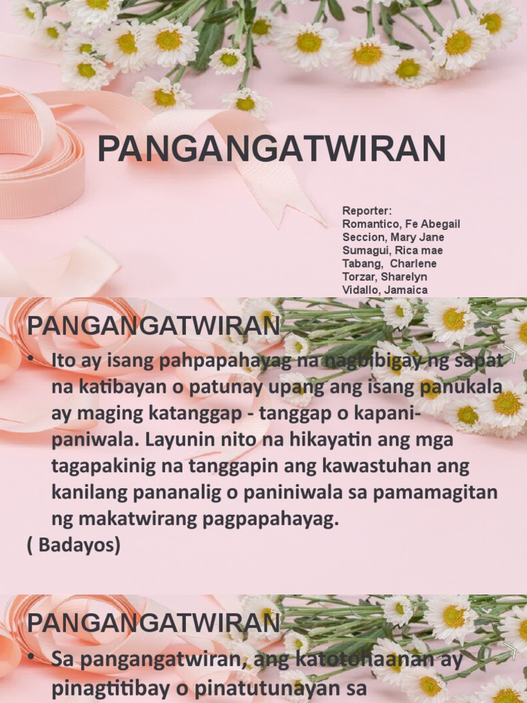 Pangangatwiran Report Pangkat Tatlo | PDF