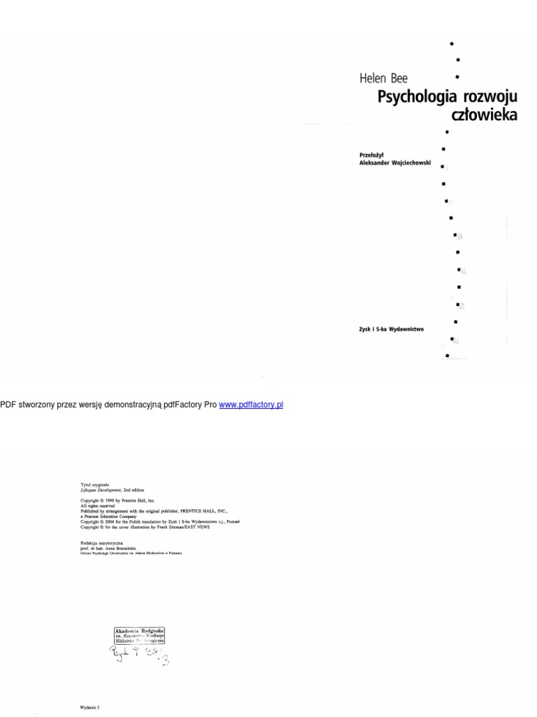 Helen Bee - Psychologia Rozwoju Człowieka | PDF