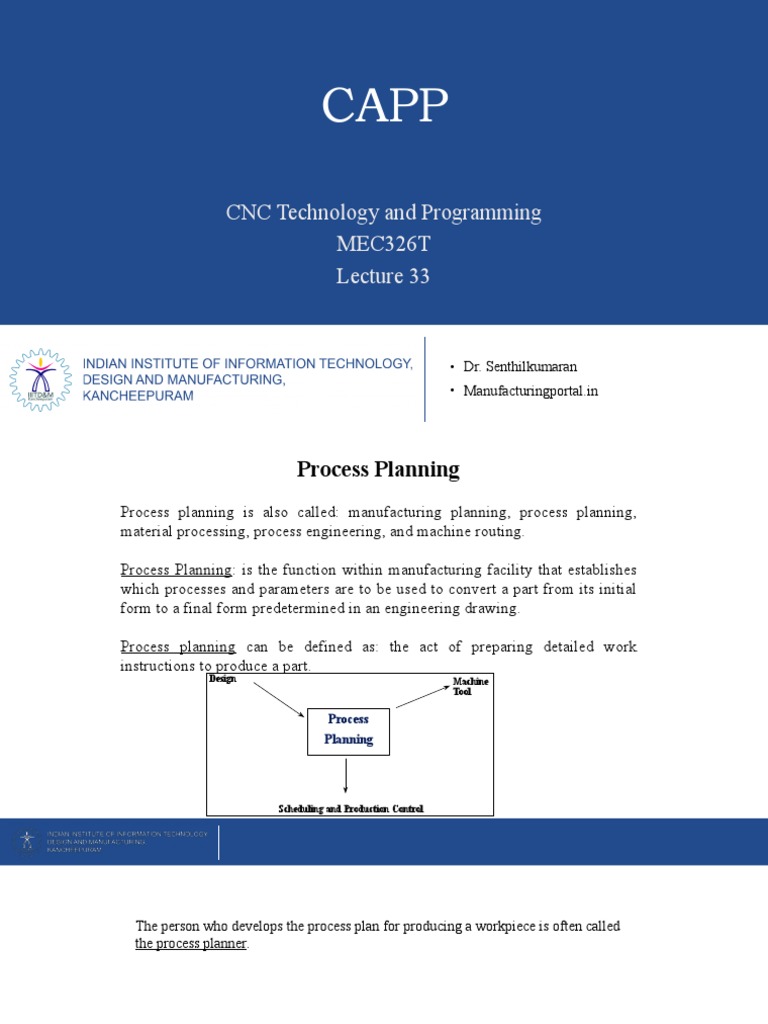 33 - Computer Aided Process Planning | PDF | Machining | Drilling