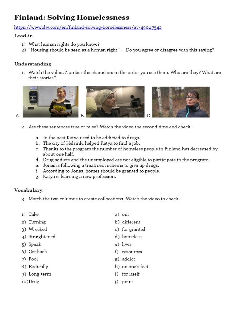 Finland: Solving Homelessness: Lead-In | PDF | Homelessness
