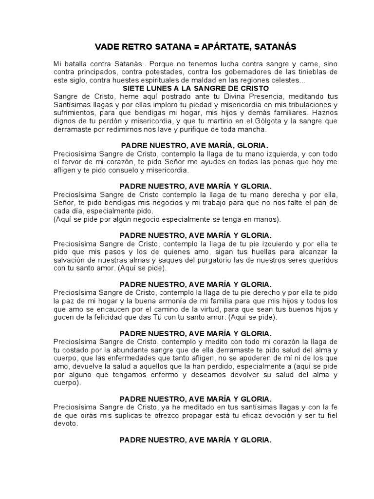 Vade Retro Satana | PDF | orador del Señor | Creencia religiosa y doctrina