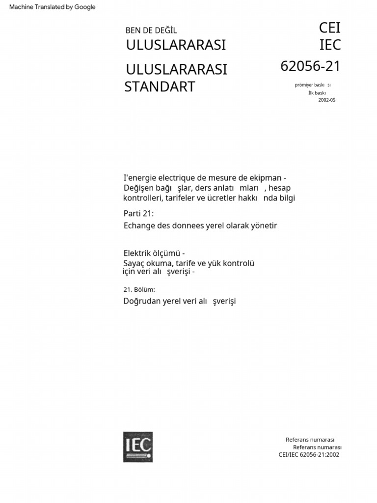 Iec 62056-21-2002 Change Des Donn Es | PDF