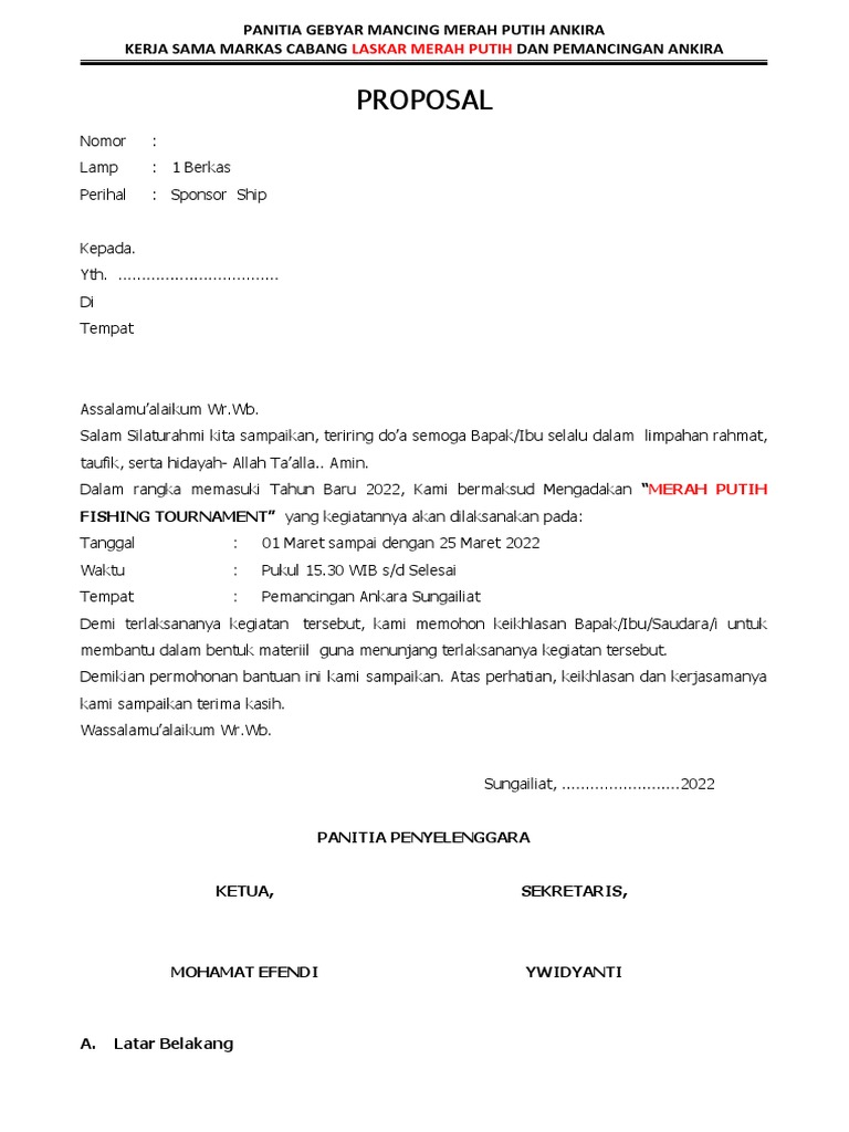 PROPOSAL MEMANCING 2021 Nett | PDF